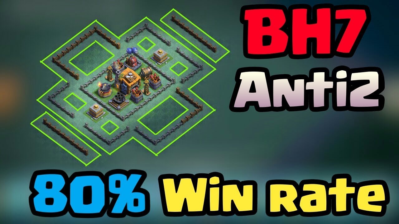 BH7(Builder hall 7) Best Anti2 Base layout with 80% win rate|CLASH OF ...