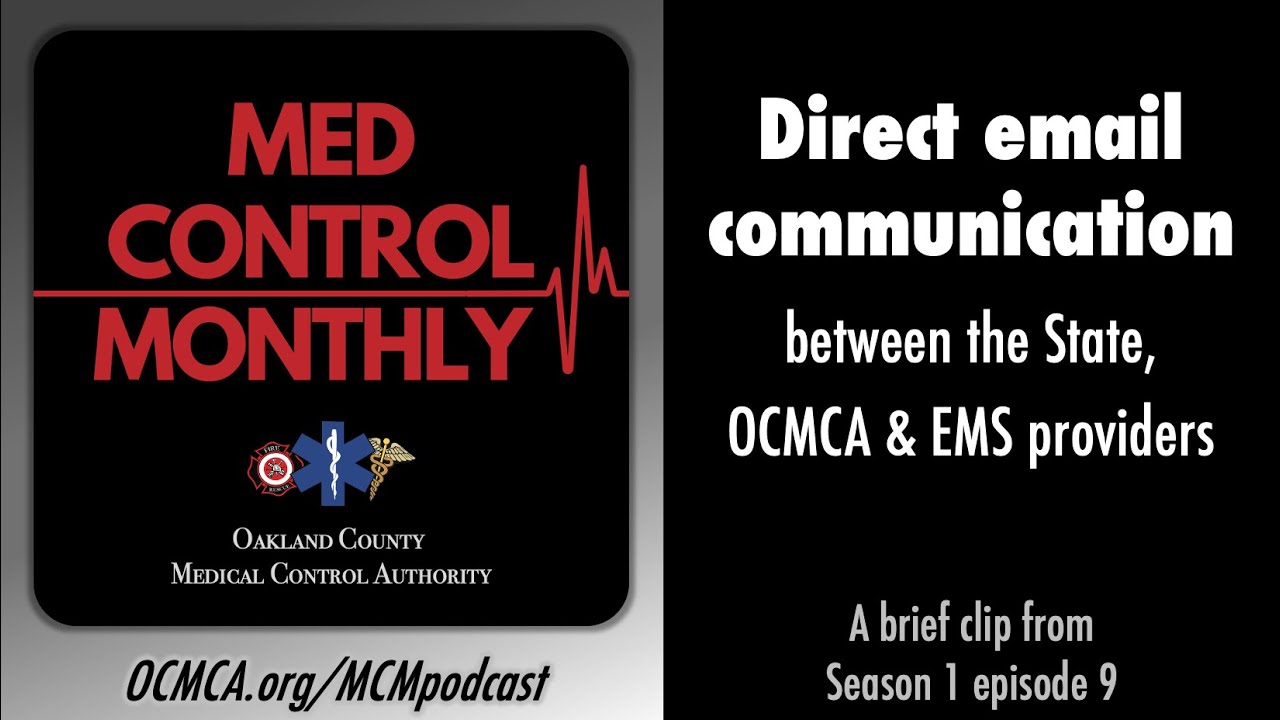 Direct communication between the State, OCMCA & EMS - YouTube