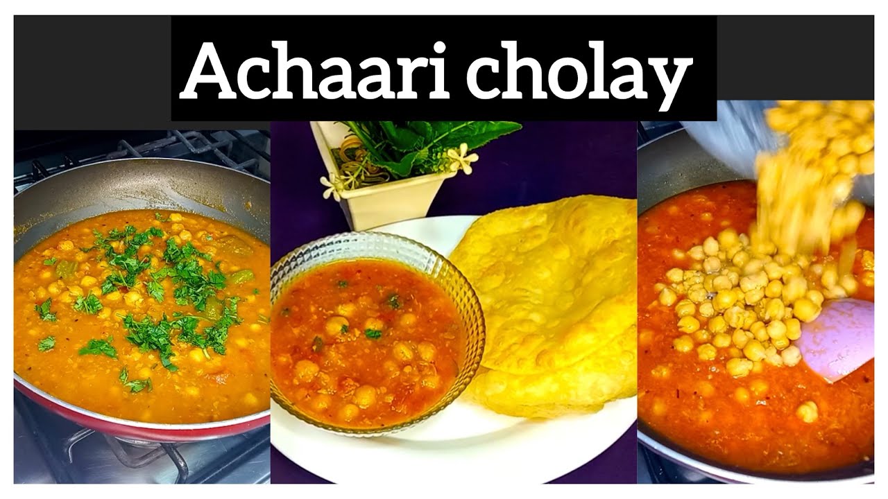 Achaari cholay with Puri Recipe by Spice and Savory - YouTube