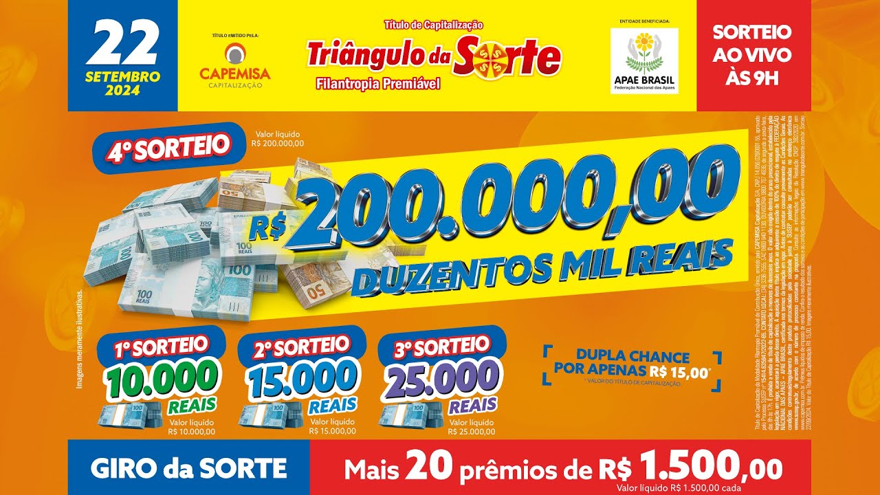 Triângulo da Sorte 22/09/2024 - YouTube
