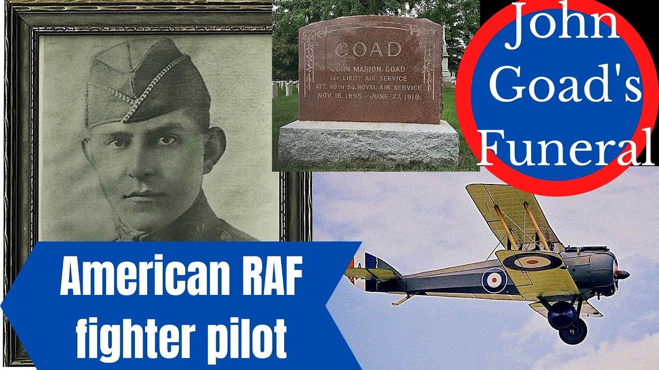 Funeral of Lieut. John Goad, WWI aviator - YouTube