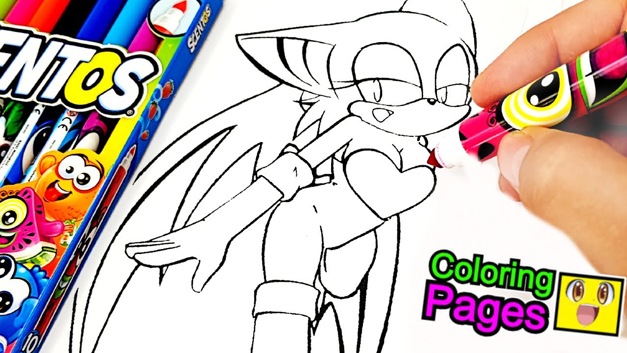 Rouge the Bat from SONIC 3 in anime style - Coloring Pages Tobu ...