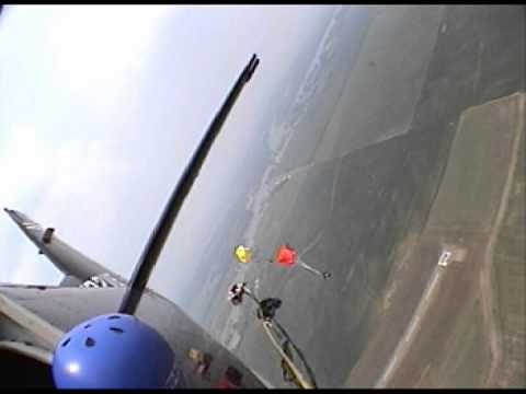 Test drop of 3 small cruciform parachutes - YouTube