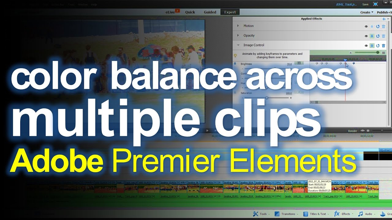 Adjust color balance across multiple clips - YouTube