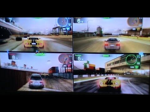 4 Player Split Screen - BLUR PS3 - YouTube
