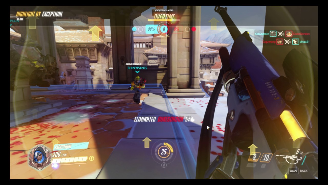 Overwatch 2016 Ana in control of enemy Offense - YouTube