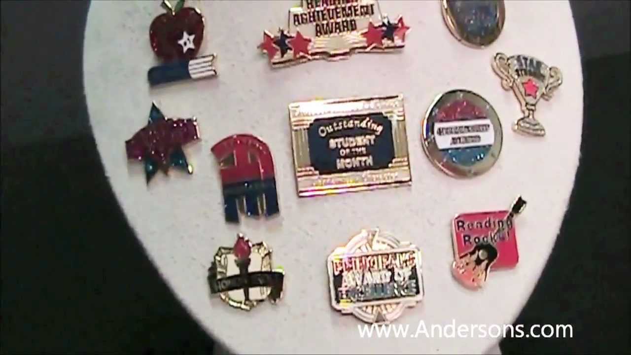 Anderson's High Quality Award Pins - YouTube