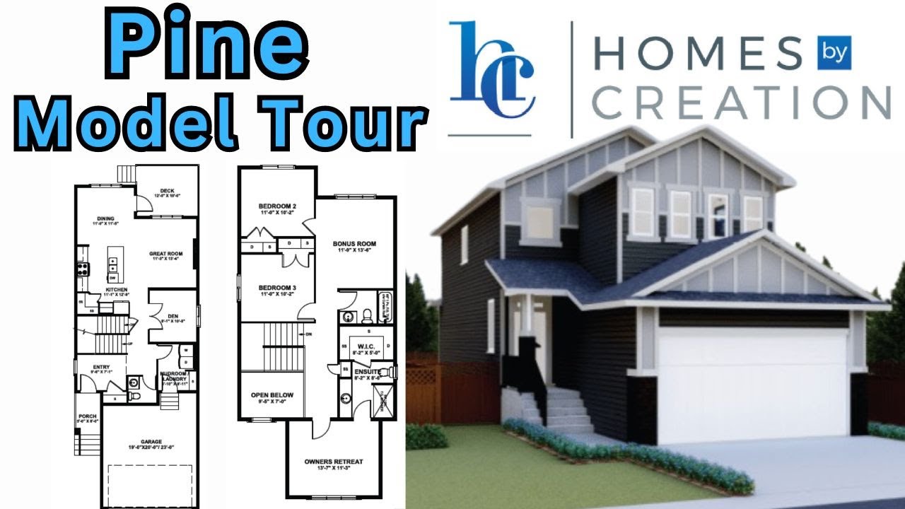 Pine Model | Homes By Creation | 1,818SF | Home Tour - YouTube