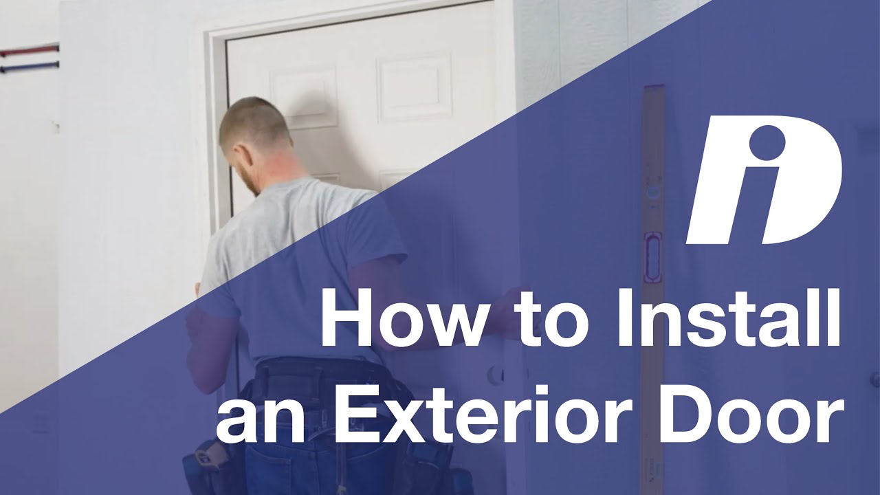 How to install an exterior door - YouTube