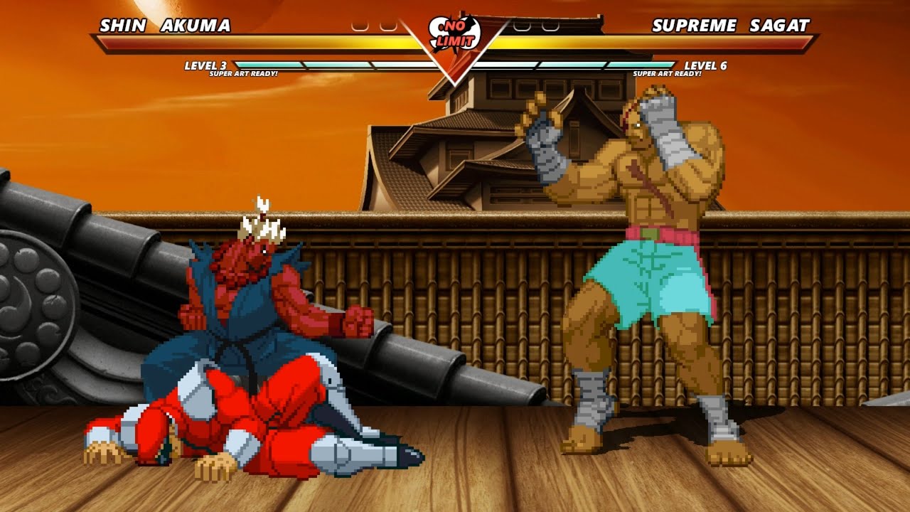SHIN AKUMA vs SUPREME SAGAT - Highest Level Incredible Epic Fight ...
