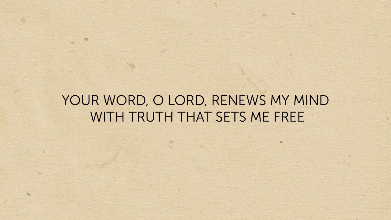 Your Word O Lord Lyric Video Youtube