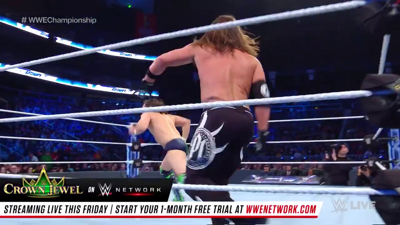 AJ Styles vs Daniel Bryan WWE Championship Match - YouTube