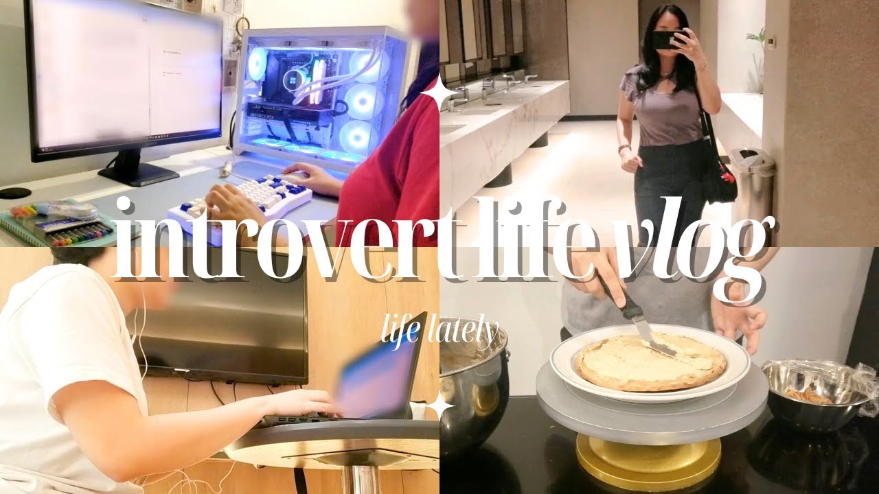 introvert life vlog | desk makeover, studying, working, cooking ...