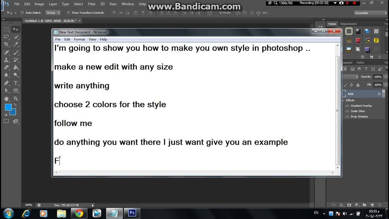 How to make your own style in photoshop - YouTube