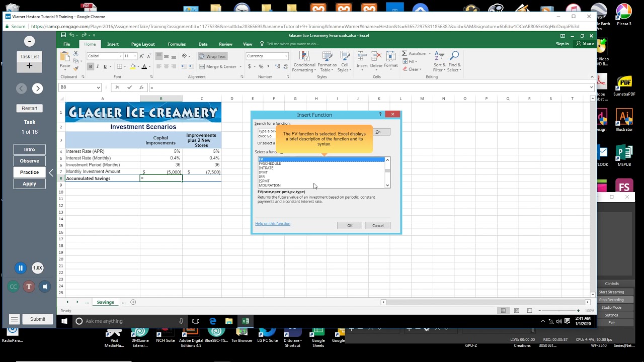 009-Create a Formula Using the FV Function - YouTube