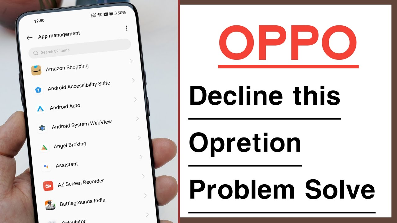 Decline This Opretion Problem Solve in OPPO Mobile - YouTube