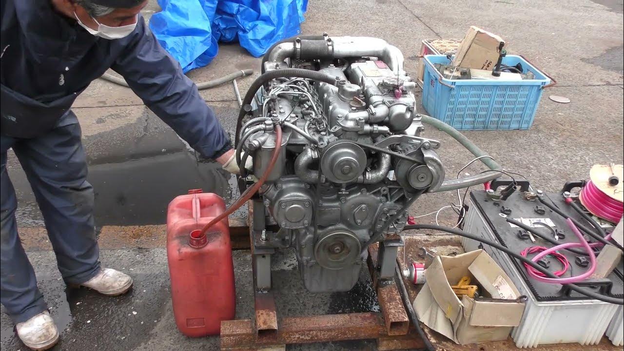 No.3297 ヤンマー 4JH-DTZ 75ps Yanmar 【Used Marine Diesel Engine Amakusa Marina マリンエンジン】 - YouTube