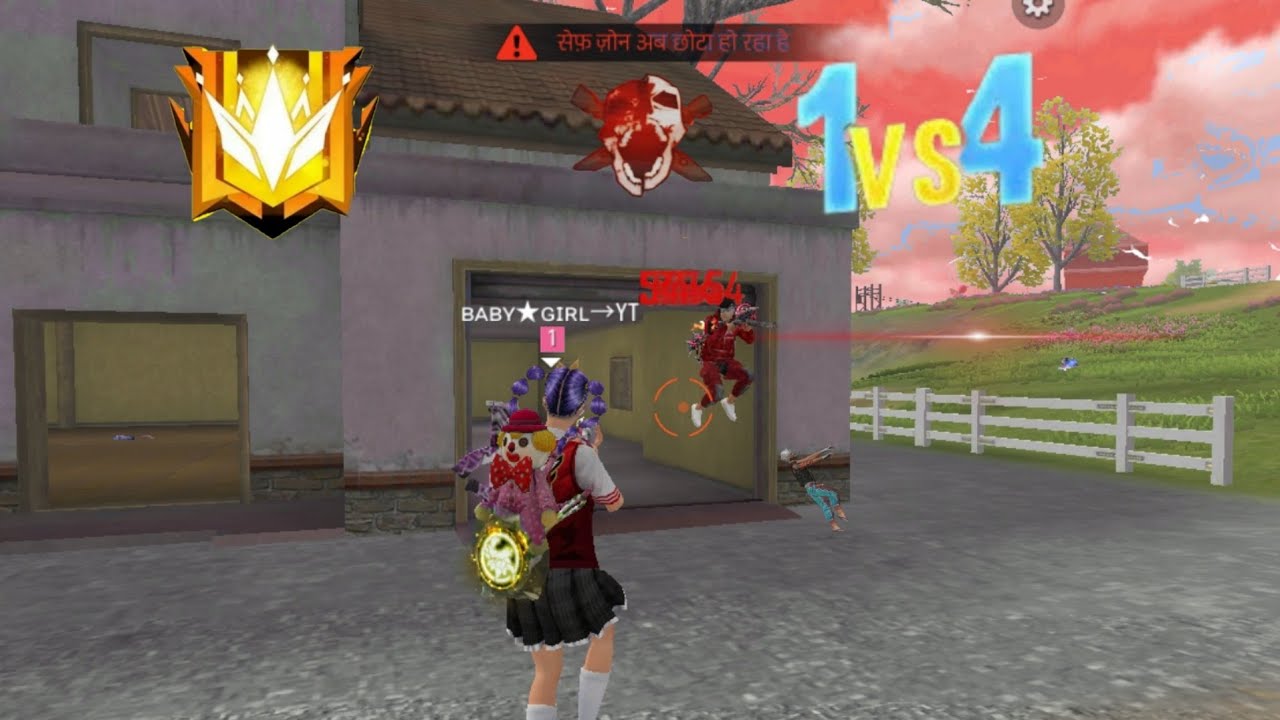 free fire 🔥 babygirl best game 🎮 play raenk game 🥰 - YouTube