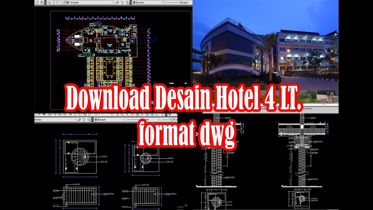 download 4 storey hotel image design dwg format @sugiardinfair - YouTube