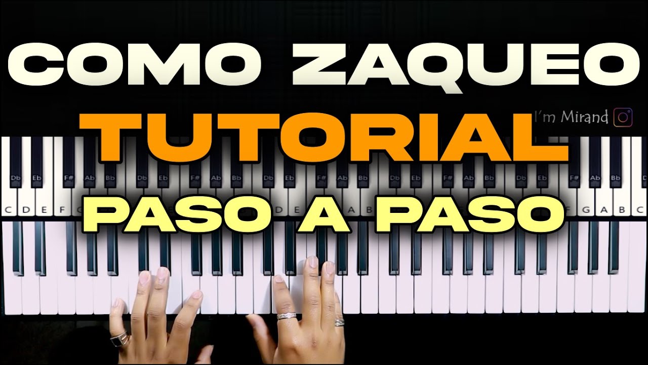 Como Zaqueo Piano tutorial - Acordes. I'm Mirand - YouTube