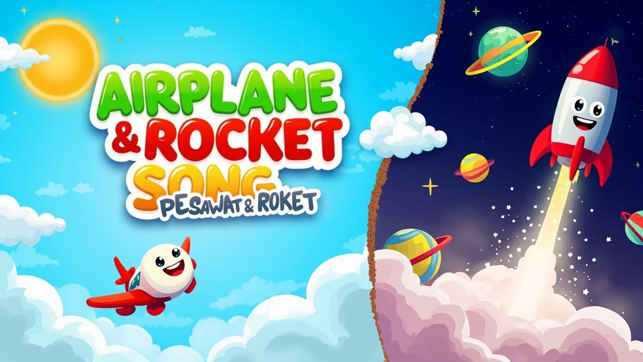 ️🚀 Pesawat & Roket | Lagu Anak Ceria Terbang ke Langit dan Luar Angkasa ...