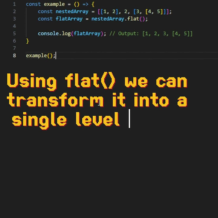 Flatten array in JavaScript in one easy step! - YouTube
