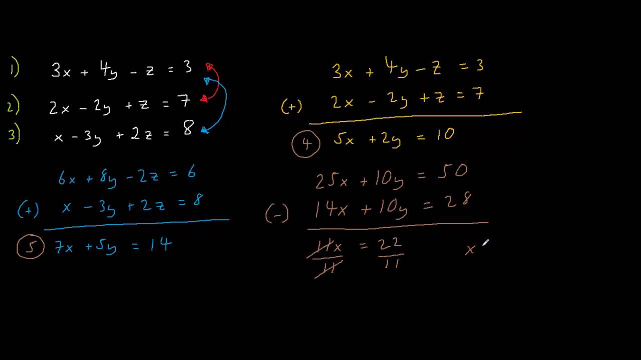 How To Solve Simultaneous Equations Containing 3 Unknowns Easy Guide