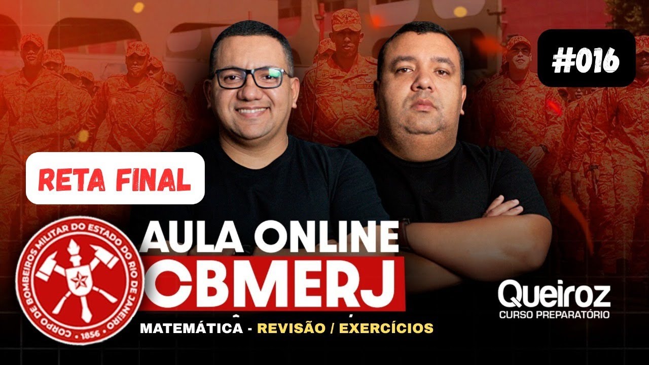 RETA FINAL CBMERJ - REVISÃO DE MATEMÁTICA - PROF. DAVID QUEIROZ #016 ...