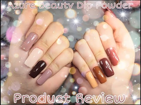 Trying Out Azure Beauty's Dip Powder Kit (All Colors!) - YouTube