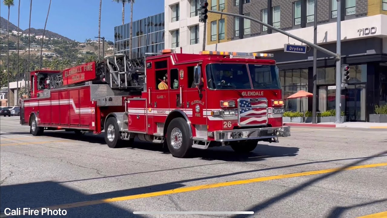 Glendale Fire Truck & BLS 26 Responding - YouTube