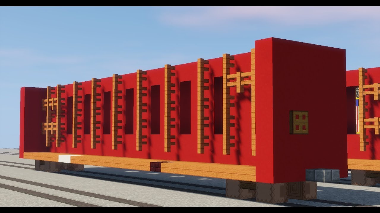 Minecraft BNSF Center Beam Flatcar Tutorial - YouTube