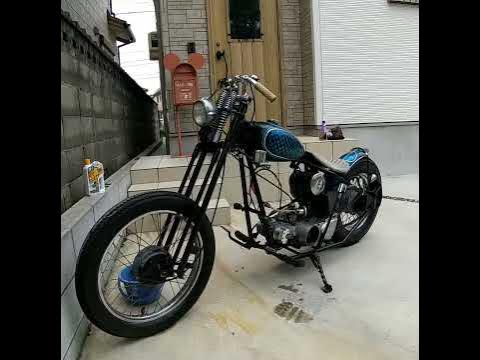 ホンダ ジャズ JAZZ50 HONDA カスタム 50cc リジットフレーム スプリンガーフォーク ジョッキーシフト chopper minichopper オールドスクール - YouTube