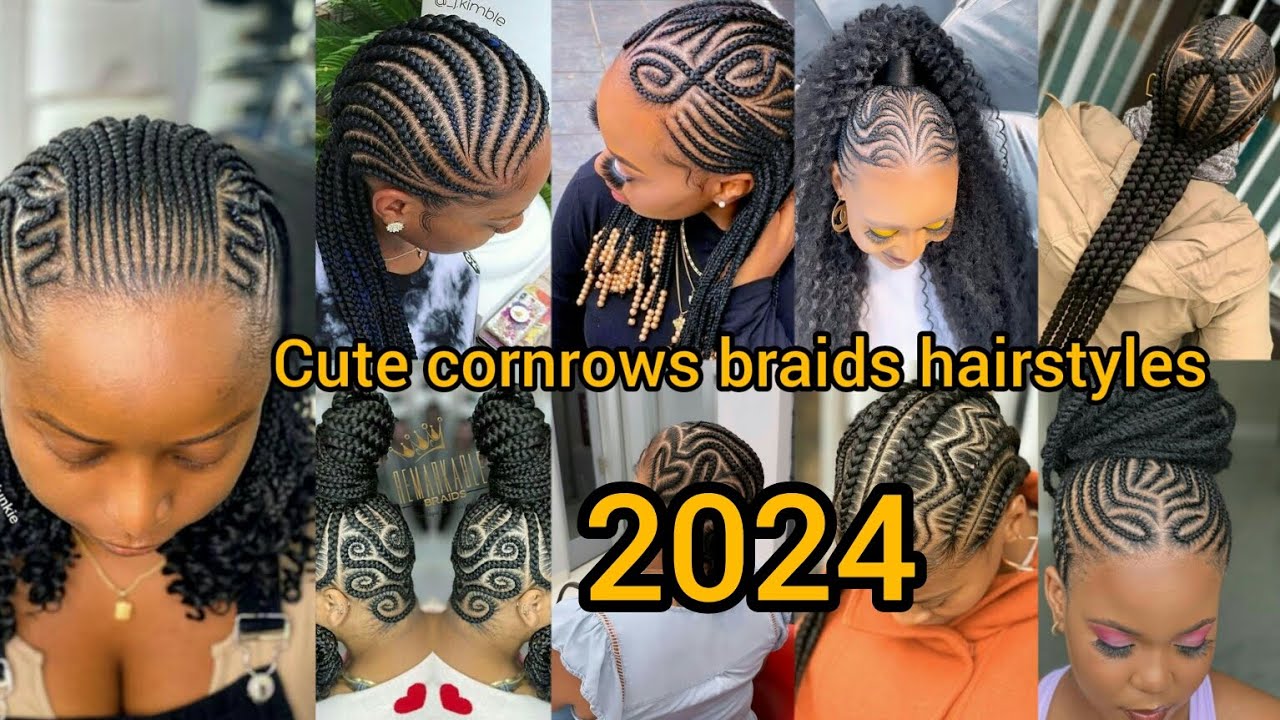 💖🌸 Cute cornrow hairstyles for Natural hair|Cornrows styles for black ...