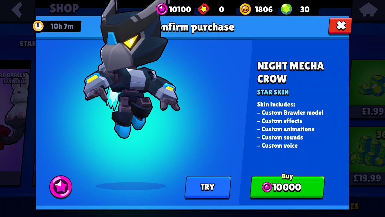 UNLOCKING NIGHT MECHA CROW! - Brawl Stars - YouTube