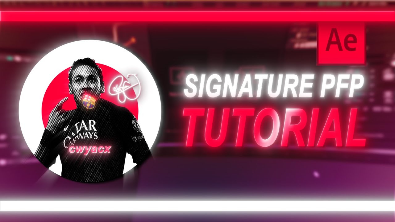 How to make a Signature Profile Picture | PFP Tutorial After Effects - YouTube