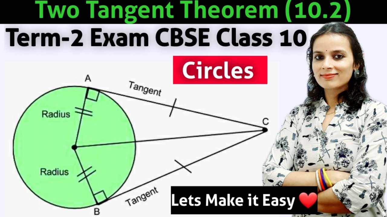 Circles Class 10 | Theorem 10.2 | Two Tangent Theorem | Term-2 Exam ...