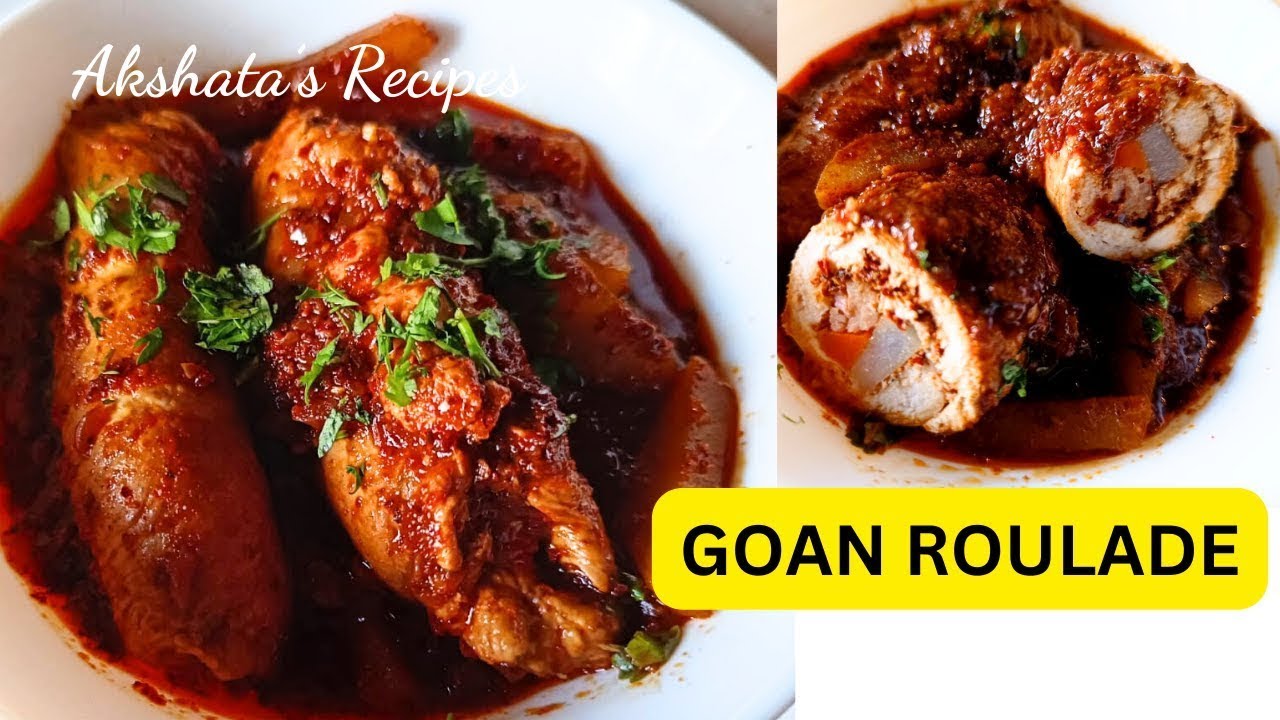 Goan roulade| meat rolls in a thick delicous red gravy/curry ...