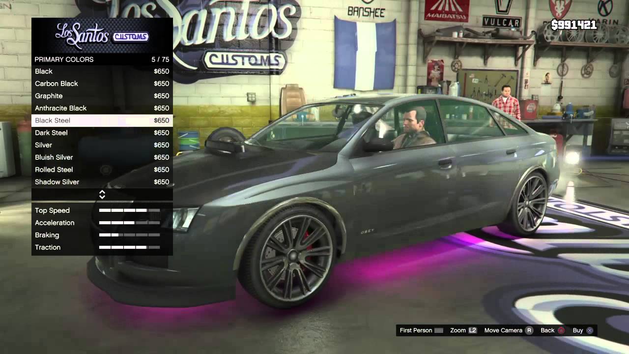 Customizing Michael's Car Gta 5 - YouTube