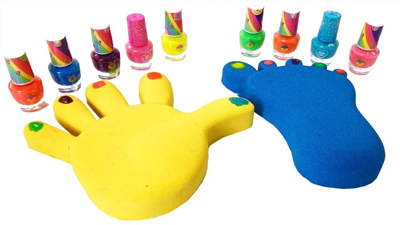 48 minutes Satisfying Video How To Make Rainbow Foot from Kinetic Sand ...