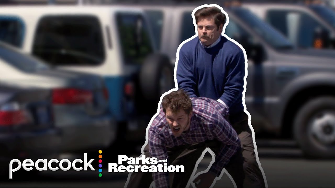 Ron & Andy get into position | Parks and Recreation - YouTube