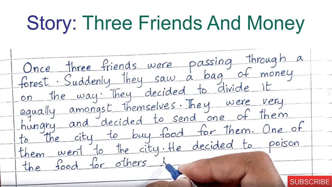 Three Friends and Money story in english - YouTube