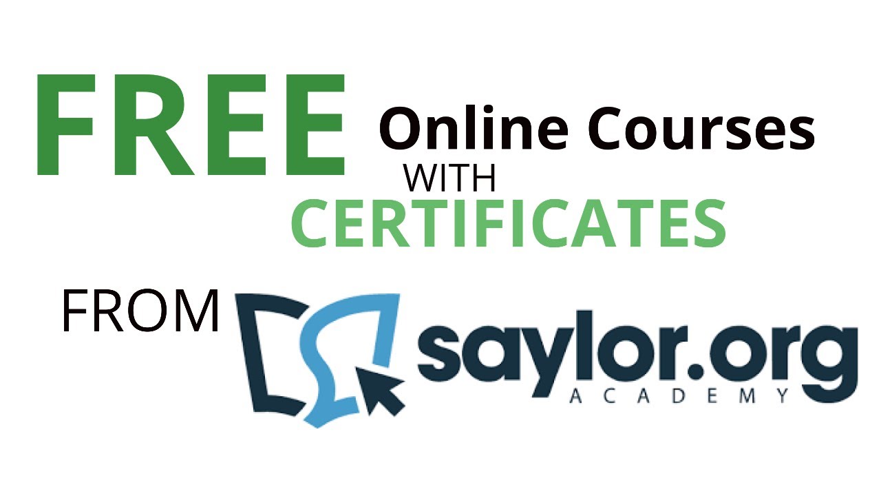 Free Online courses with certificates 2020|From Saylor academy free ...