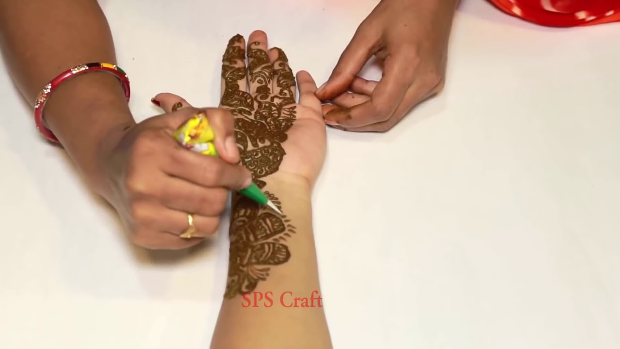 Easy Trick Hand Mehndi with Help of Spoon ¦ Mehndi for Beginners ...