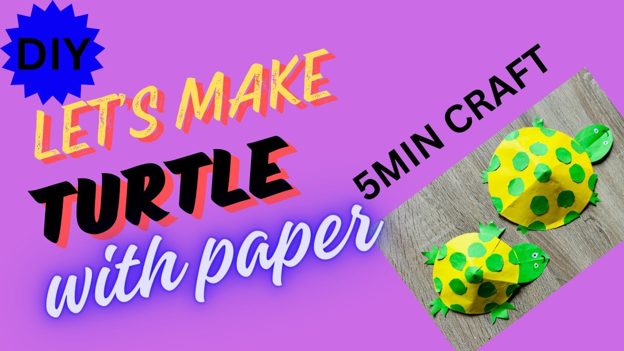 Paper turtle | easy paper crafts | origami crafts | turtle | paper ...