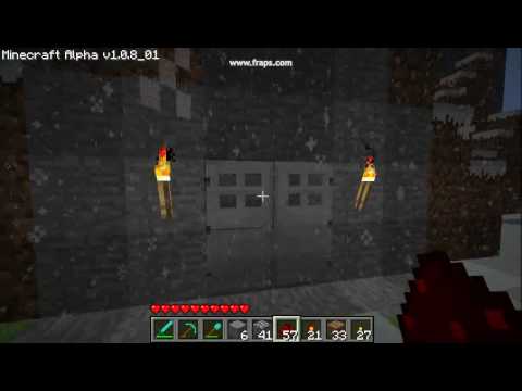 Minecraft Lockable Double Doors - YouTube