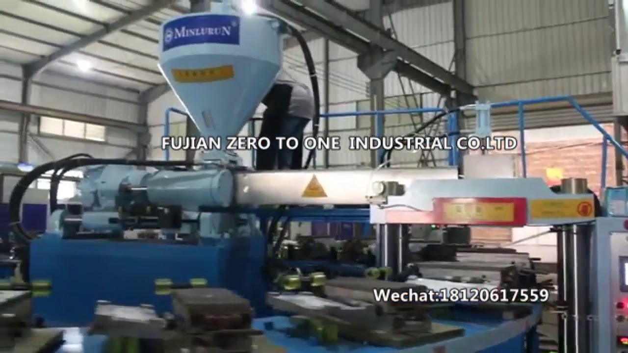 PVC two color air blowing machine - YouTube