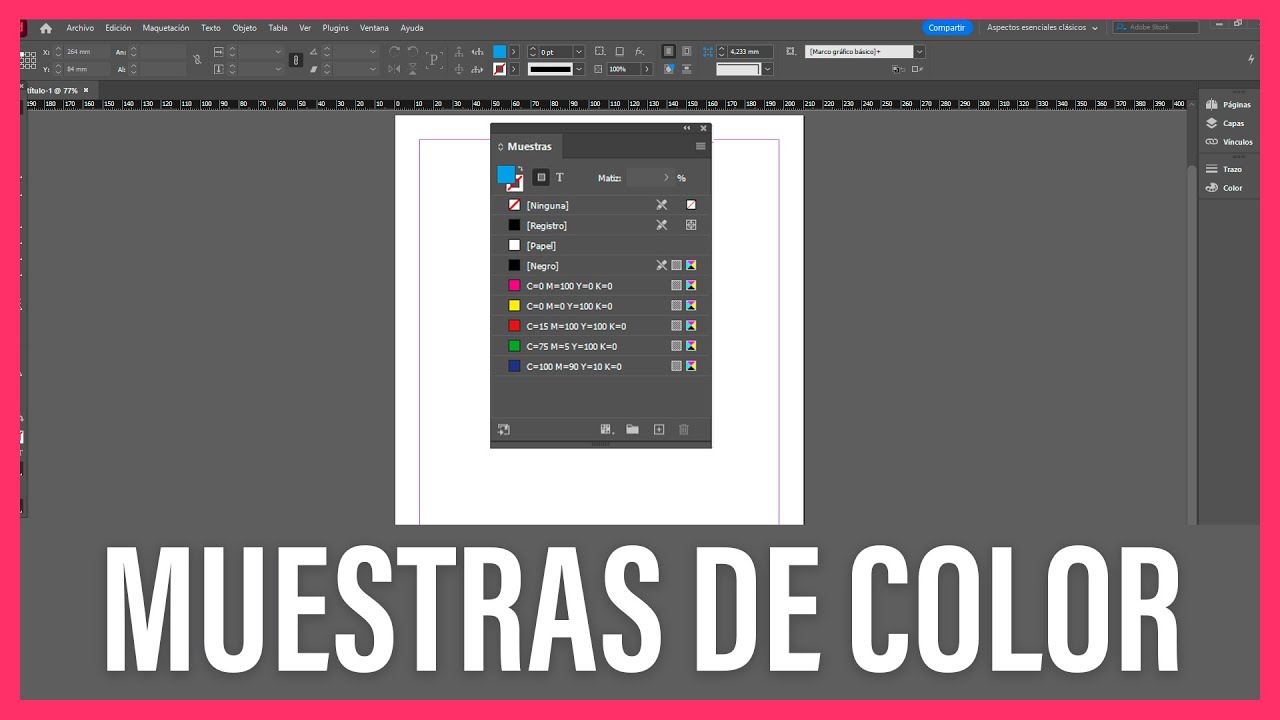 CÓMO CREAR MUESTRAS de COLOR en INDESIGN 🔥 - YouTube