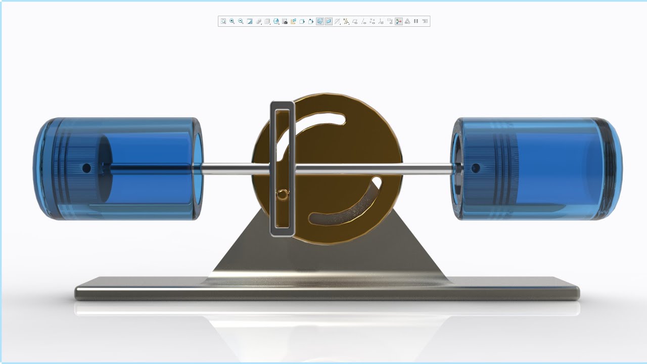 Scotch yoke mechanism | scotch yoke mechanism animation | 3D Model ...