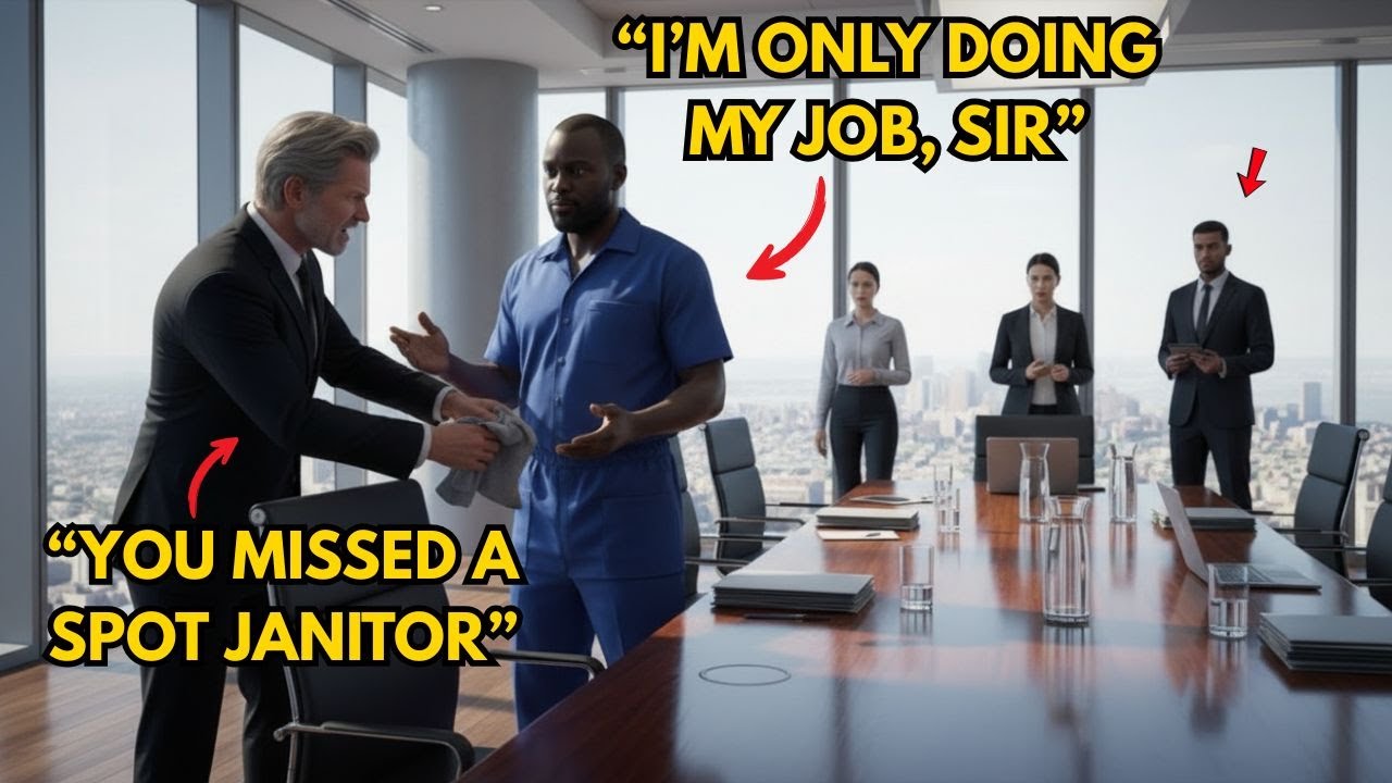 The BILLIONAIRE CEO Humiliates Black Janitor — Then SHOCKED when a ...