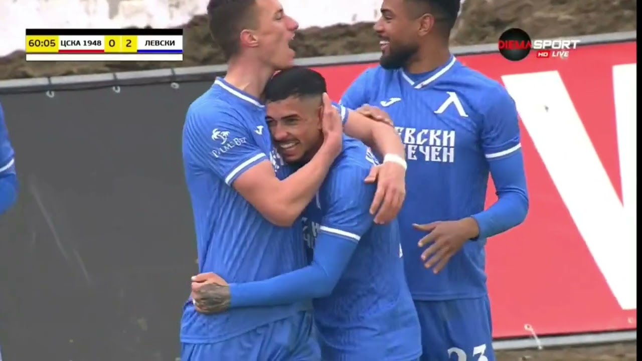 Първият гол на Уелтън Фелипе за 🔵Левски🔵 | 🔴ЦСКА 1948 - 🔵Левски 0:2 (26 ...